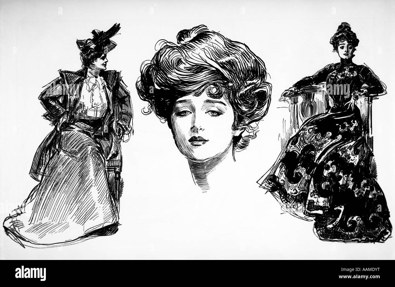Gibson girl hi-res stock photography and images - Alamy