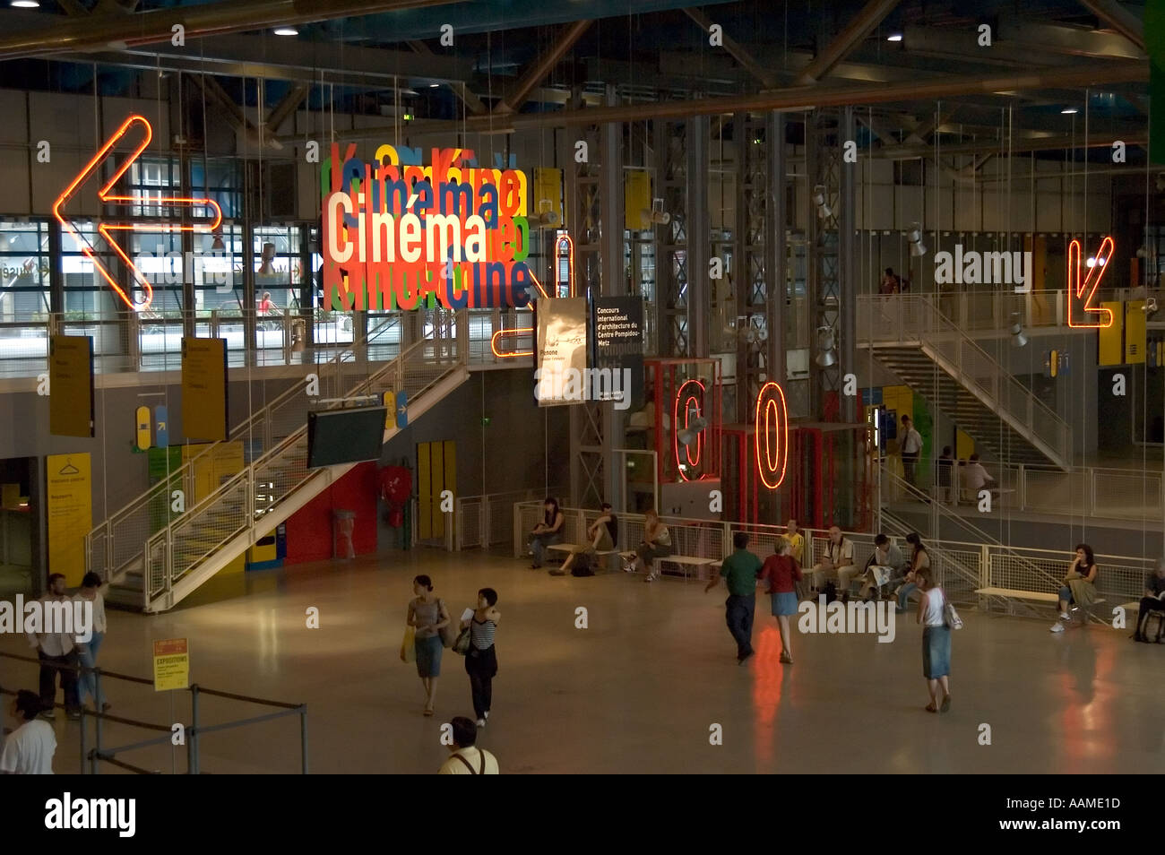 inside the Pompidou centre Paris France Stock Photo - Alamy