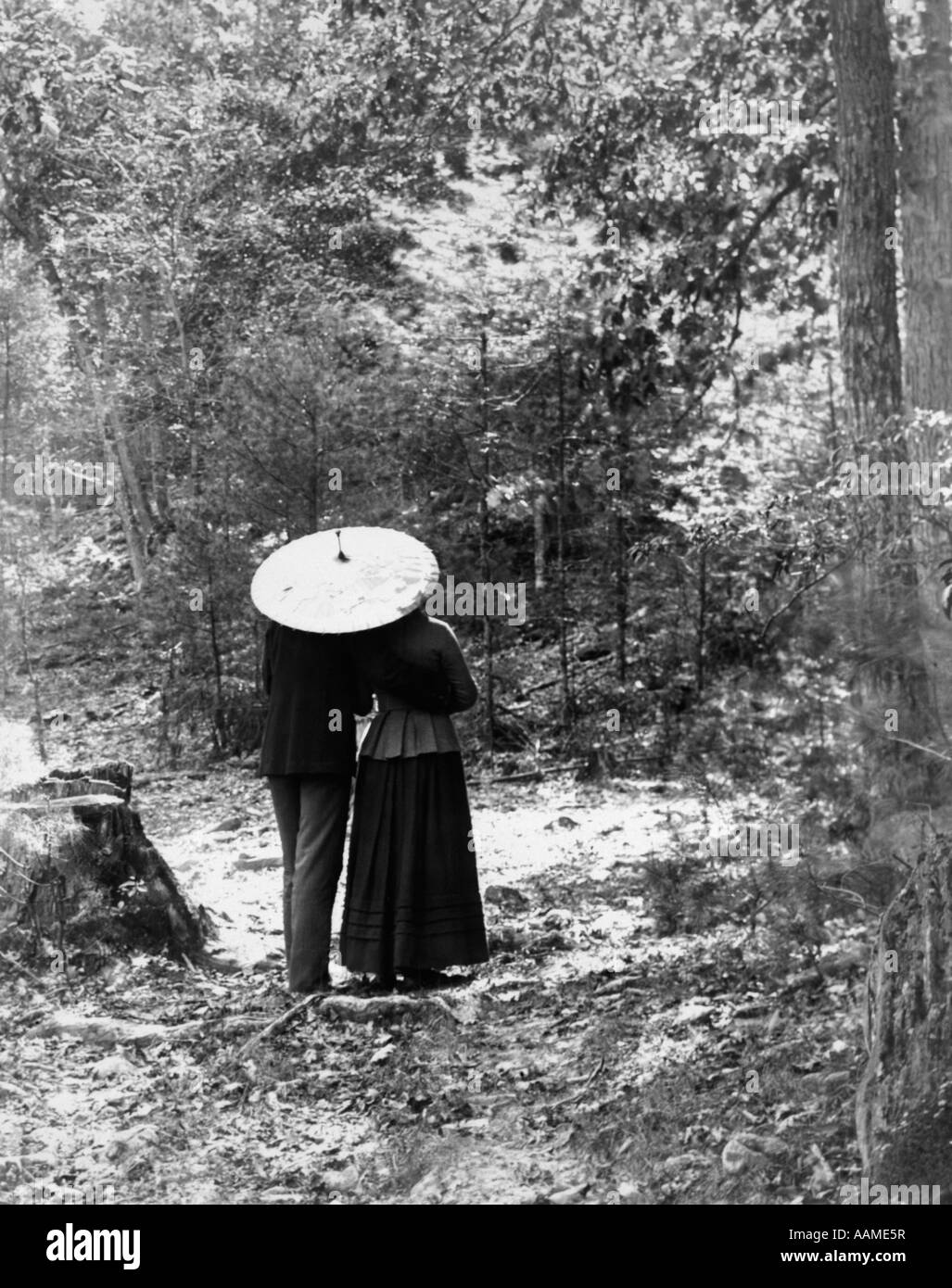 Rear view woman man Black and White Stock Photos & Images - Alamy