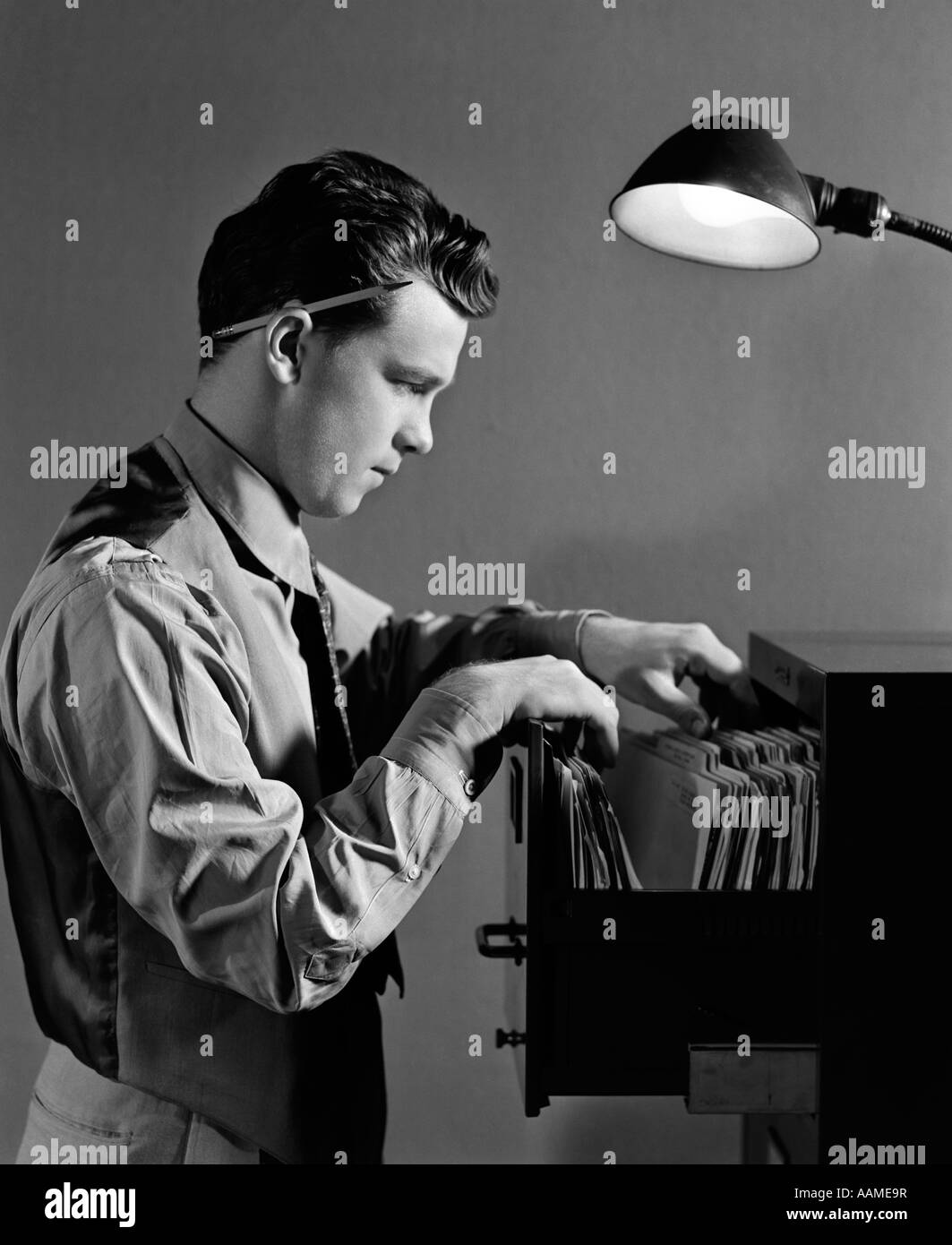 Filing clerk Black and White Stock Photos & Images - Alamy