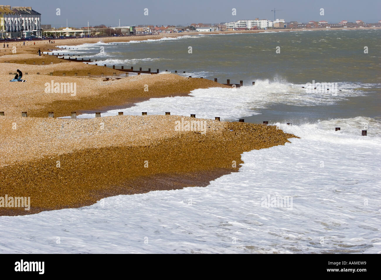 Eastbourne sea beach defences hi-res stock photography and images - Alamy