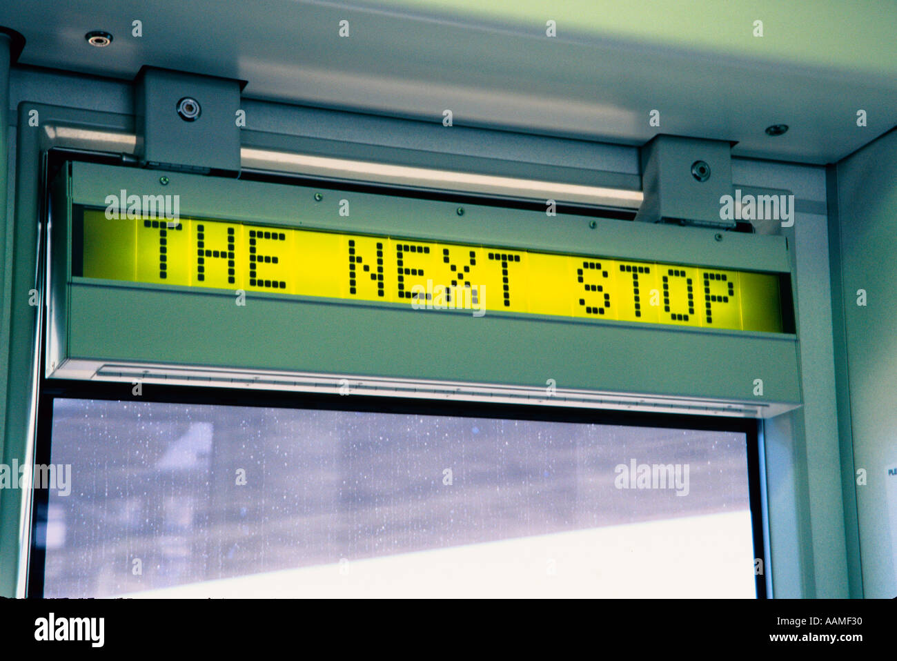 Next station notice hi-res stock photography and images - Alamy