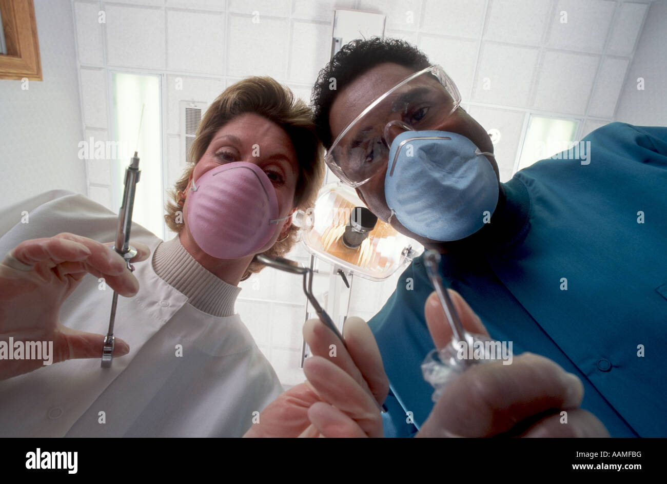 Patient view of dental procedure Stock Photo - Alamy
