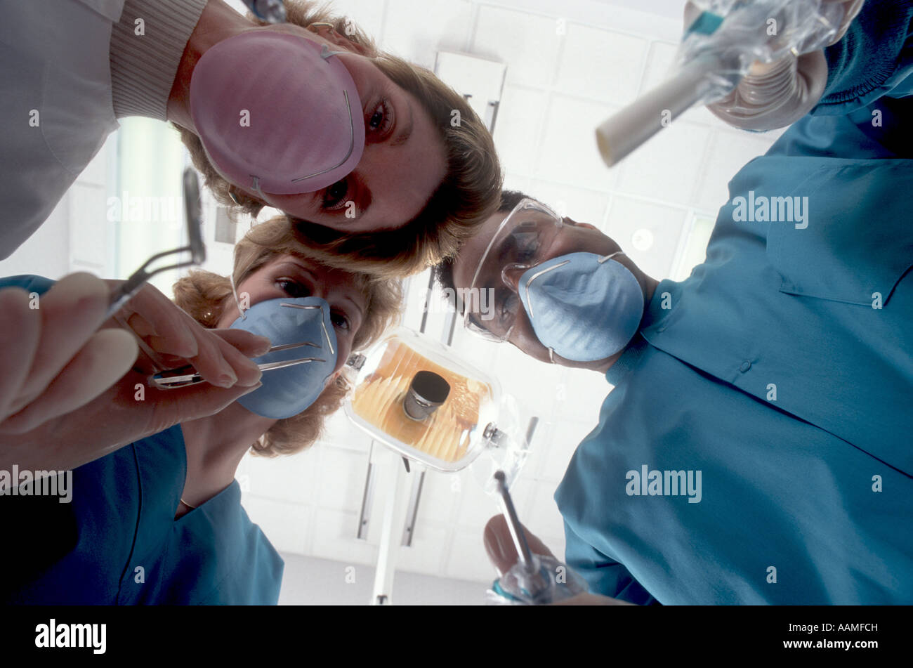 Patient s view of dental procedure Stock Photo - Alamy