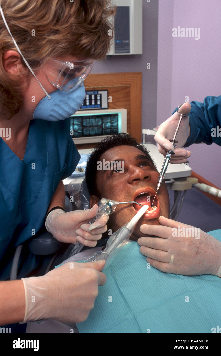Dental patient receiving local anesthetic Stock Photo - Alamy
