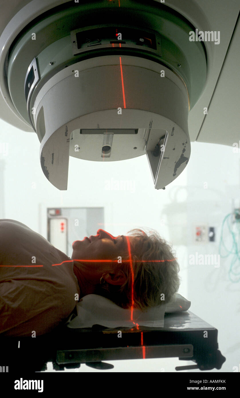 Woman undergoing radiation therapy Stock Photo - Alamy