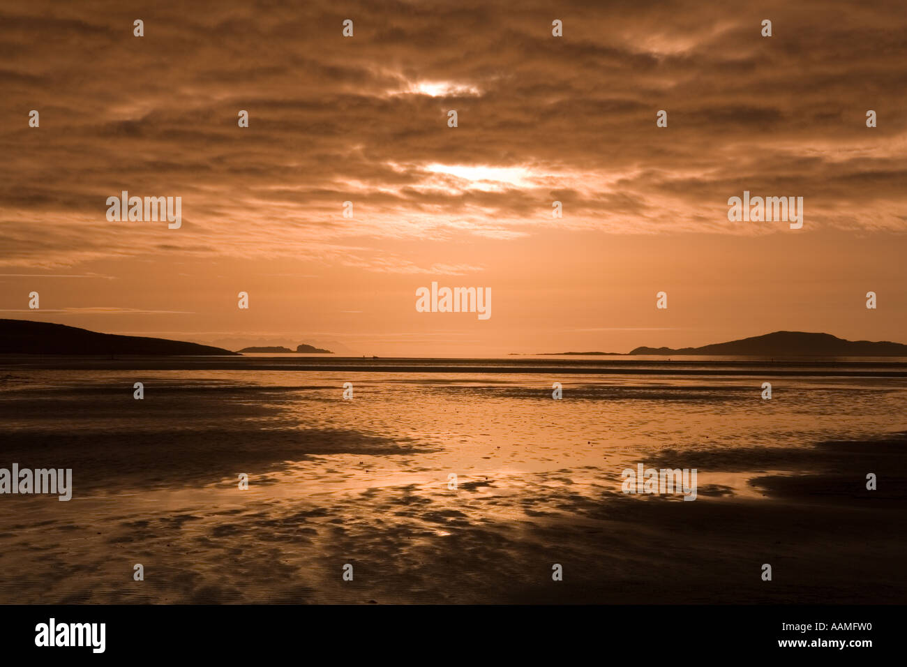 UK Scotland Western Isles Outer Hebrides Barra Traigh Mhor beach at ...