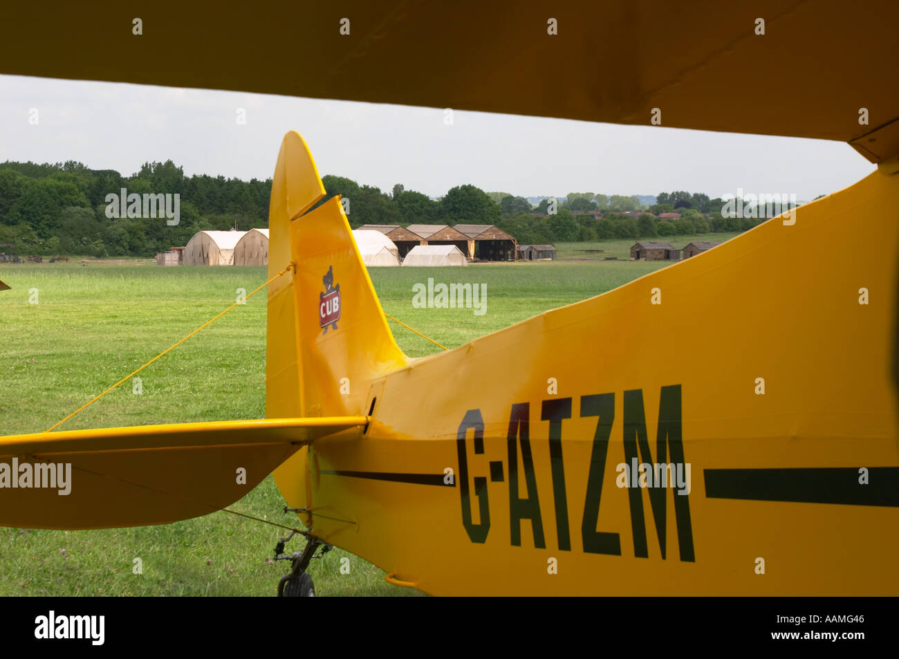 yellow piper cub Stock Photo - Alamy