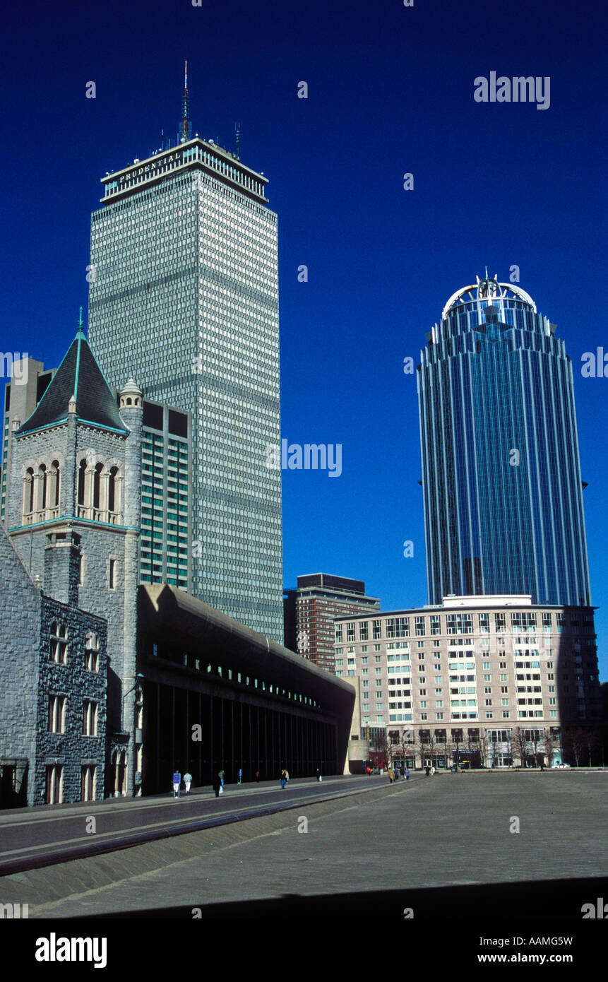 CHRISTIAN SCIENCE PLAZA AND BLACK BAY SKYLINE BOSTON MA Stock Photo - Alamy