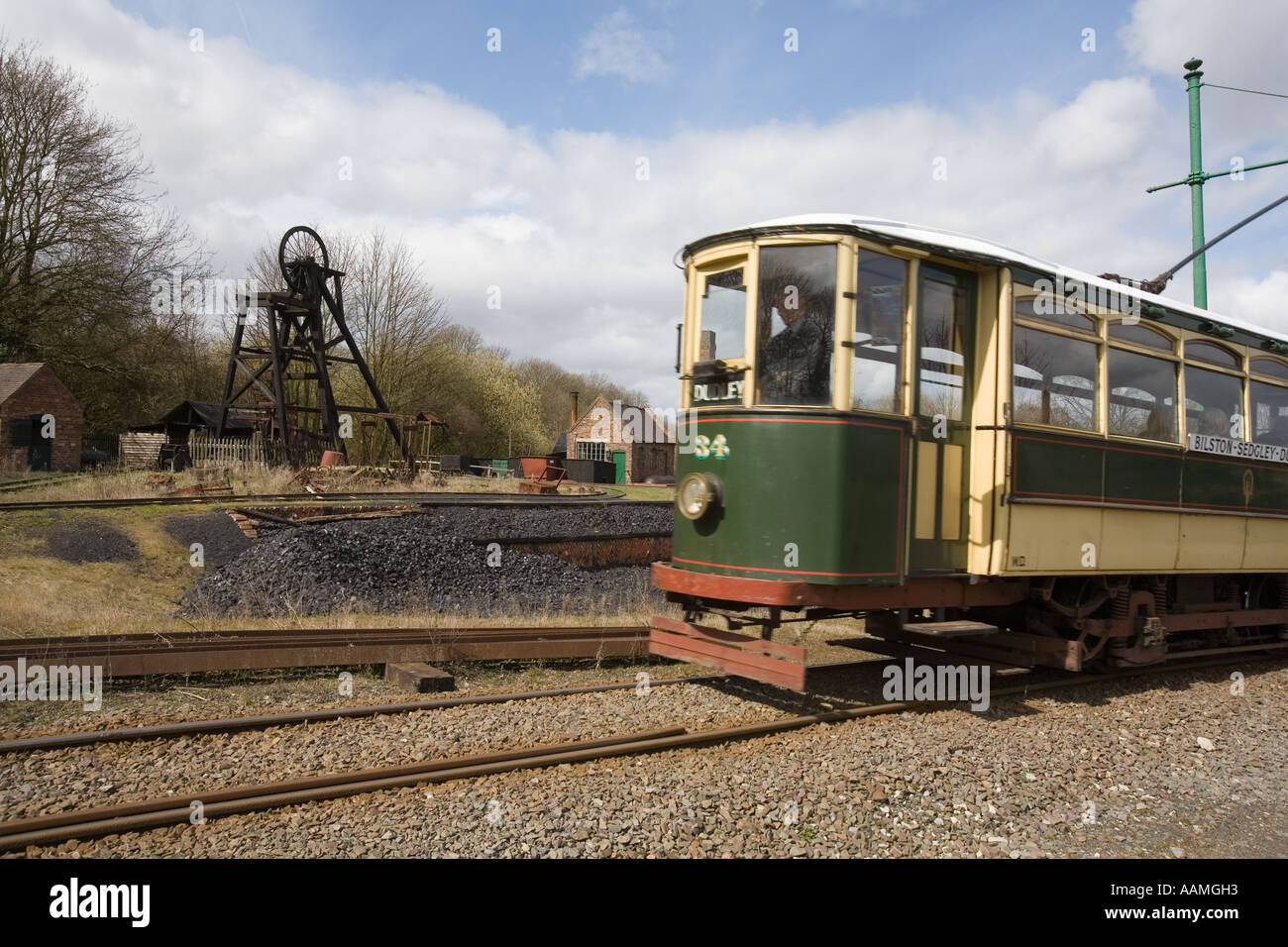 UK England West Midlands Dudley Black Country Museum transport tram at ...