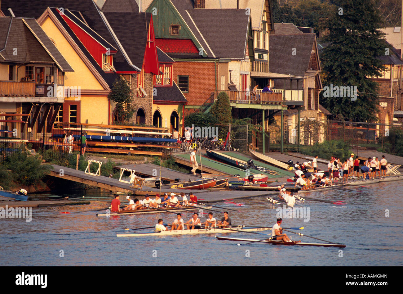 BOATHOUSE ROW CREW Stock Photo - Alamy