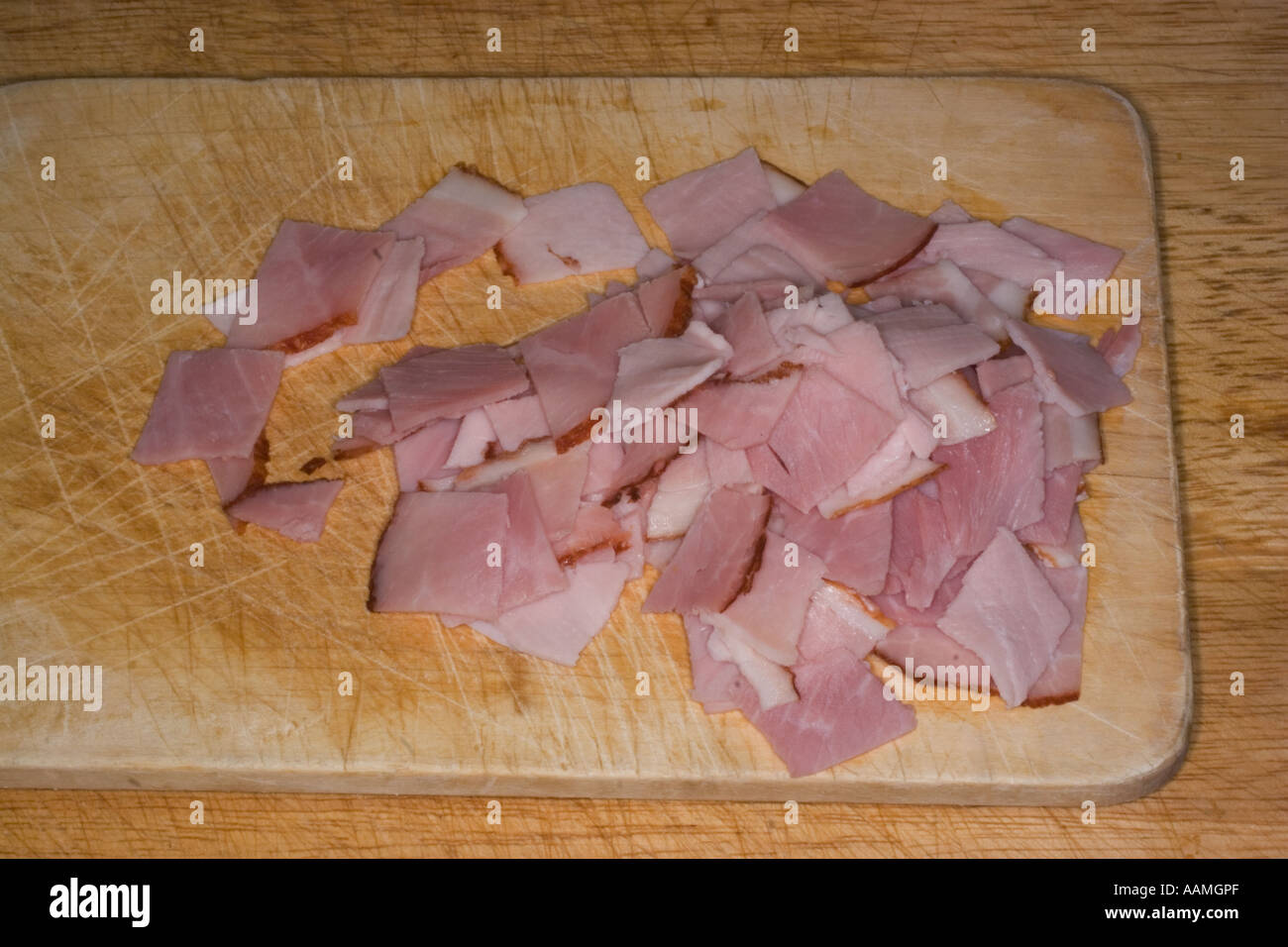 sliced ham ready for pizza topping Stock Photo - Alamy
