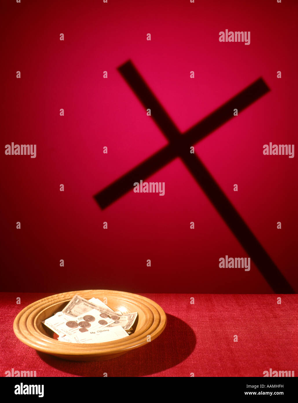 COLLECTION PLATE SILHOUETTE CROSS BACKGROUND MONEY DOLLARS CENTS COINS ...