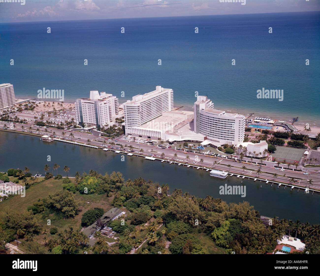 1960s MIAMI BEACH AERIAL Stock Photo - Alamy