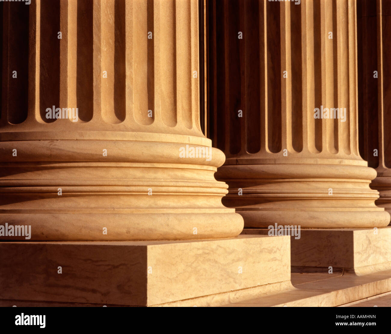 BASE OF COLUMN OF THE SUPREME COURT BUILDING WASHINGTON DC Stock Photo ...