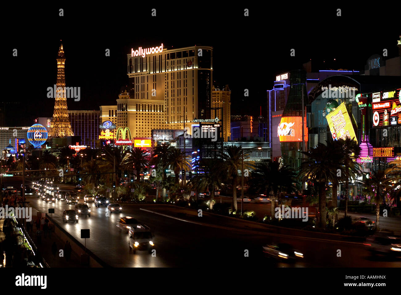 The Las Vegas Strip at night in Nevada United States Stock Photo - Alamy