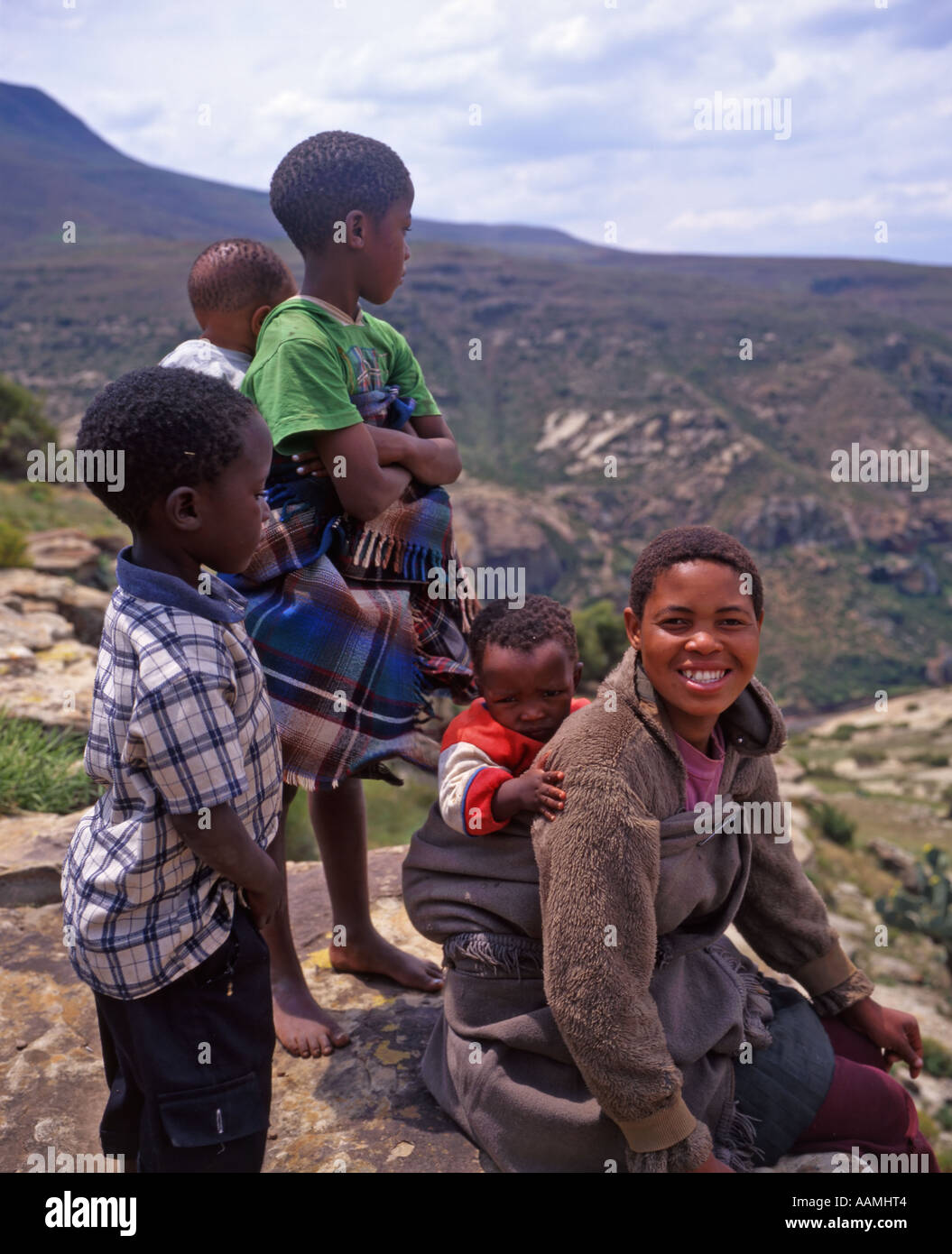 Children, near Molefe village, Malealea, Lesotho Stock Photo - Alamy