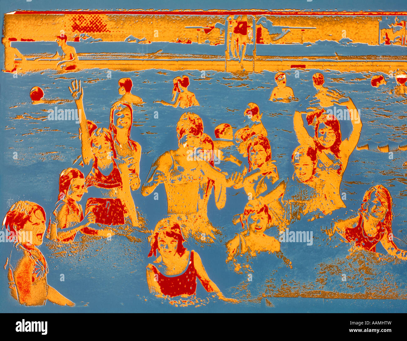 Sports swimming retro hi-res stock photography and images - Alamy