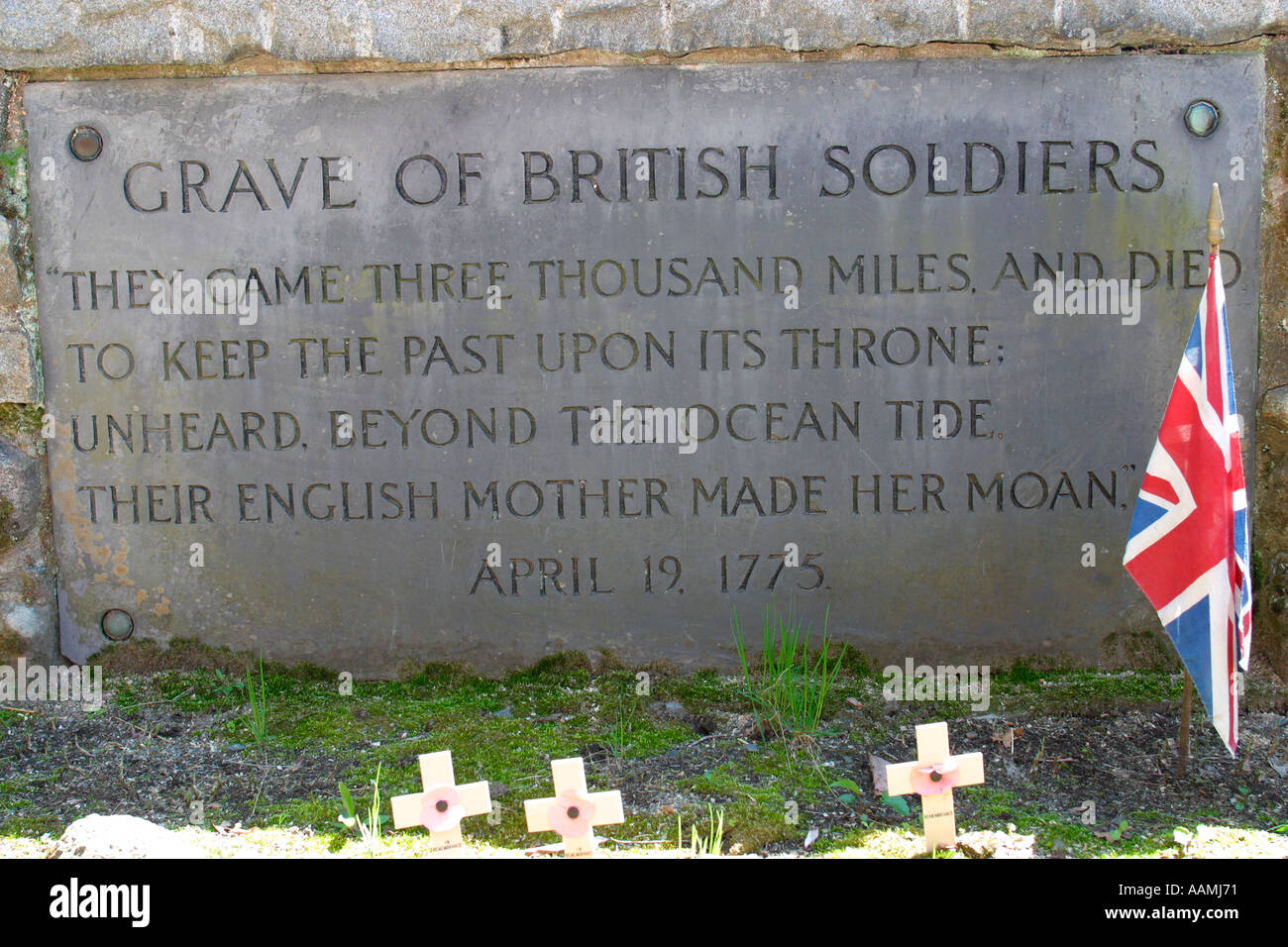 Grave of British Soldiers at Old North Bridge Revolutionary War Battle ...