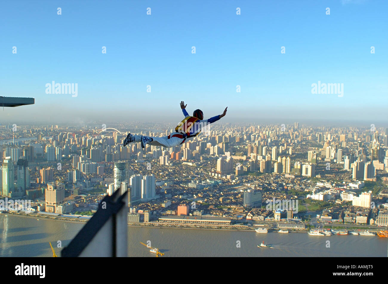 Chinese BASE jumper Stock Photo - Alamy