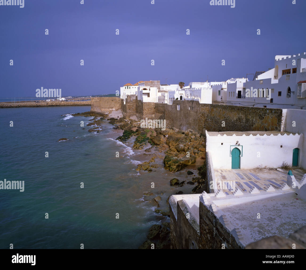 Asilah medina and sea wall, Morocco Stock Photo - Alamy