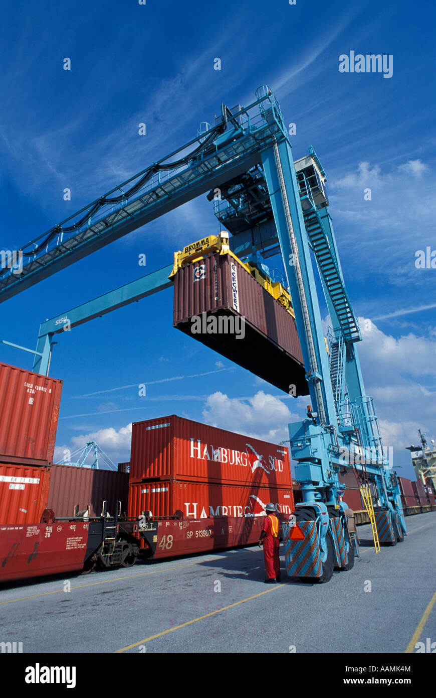 CONTAINER LOADING TALLEYRAND DOCKS JACKSONVILLE FL Stock Photo - Alamy