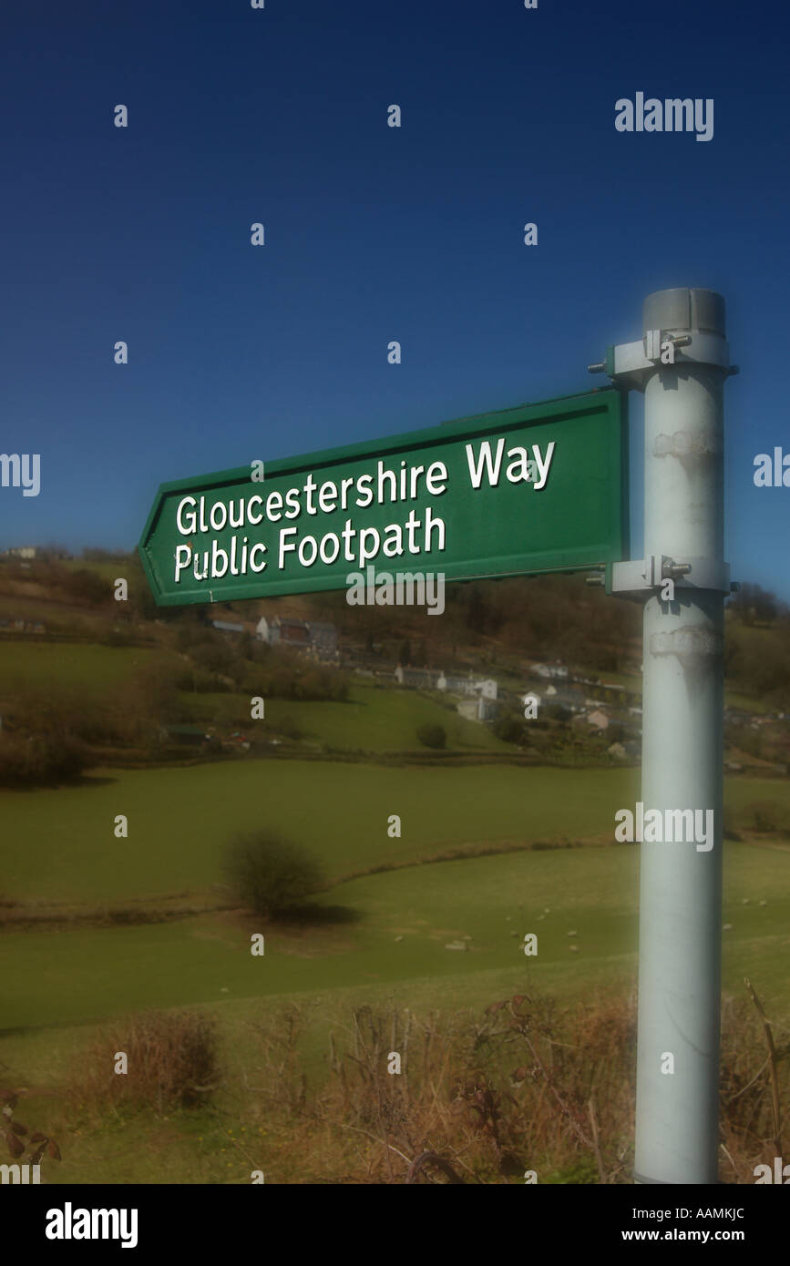 The Gloucester way marker sign Stock Photo - Alamy