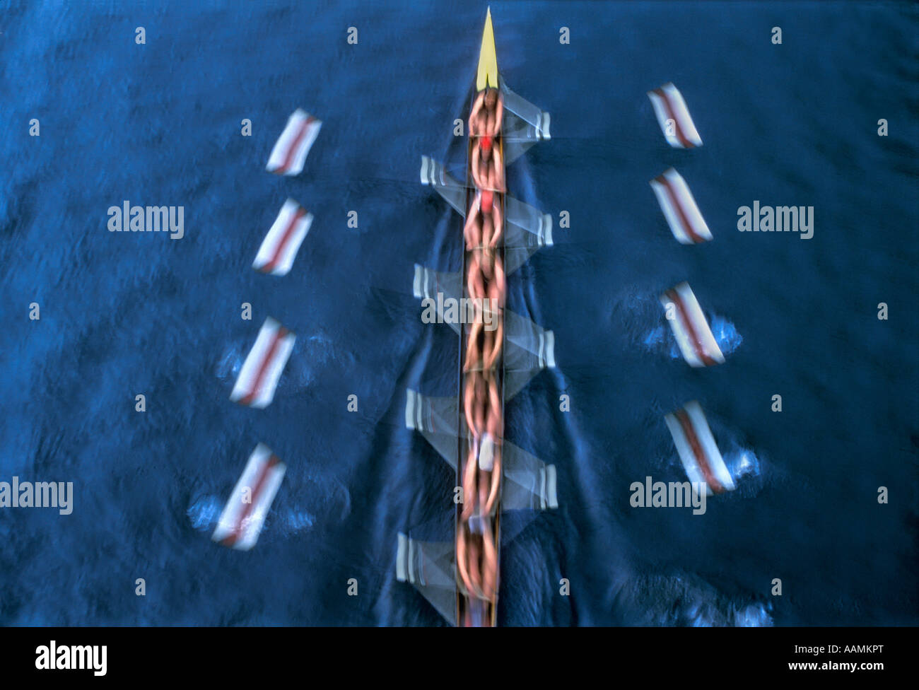 Eight man rowing team Windermere Cup Boat Races Seattle Washington USA ...