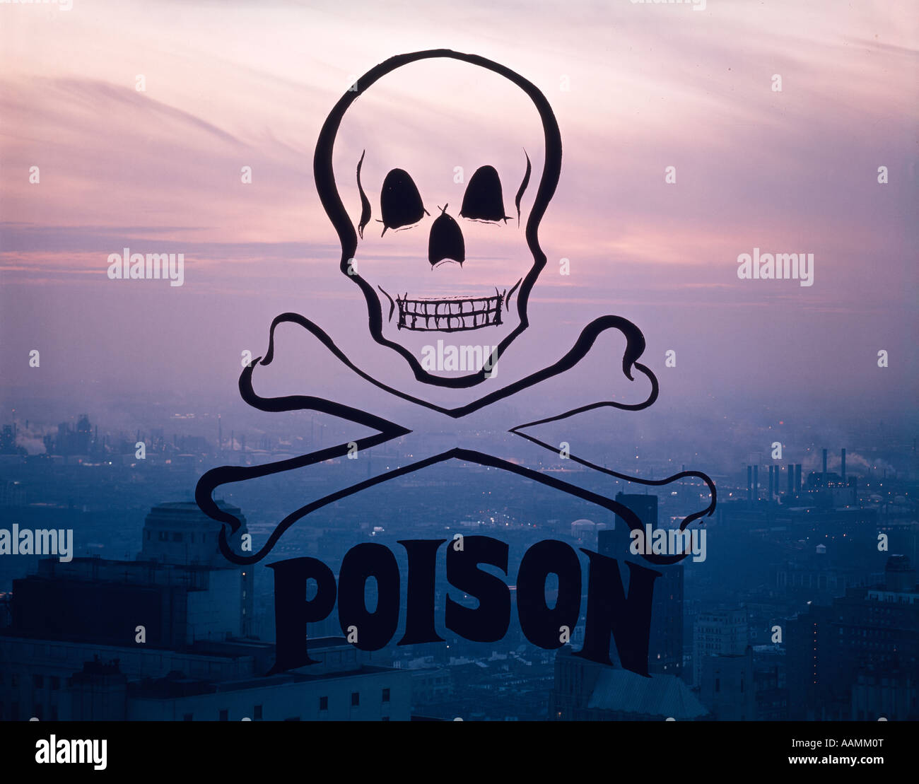 Skull crossbones poison sign over hi-res stock photography and images ...