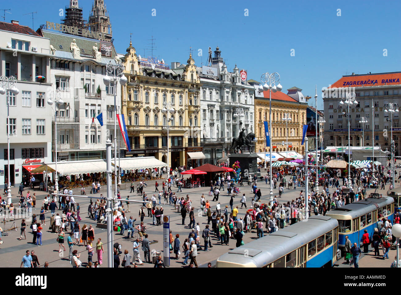 Trg Josip Jelacica Main Square Zagreb Croatia Hrvatska Stock Photo - Alamy
