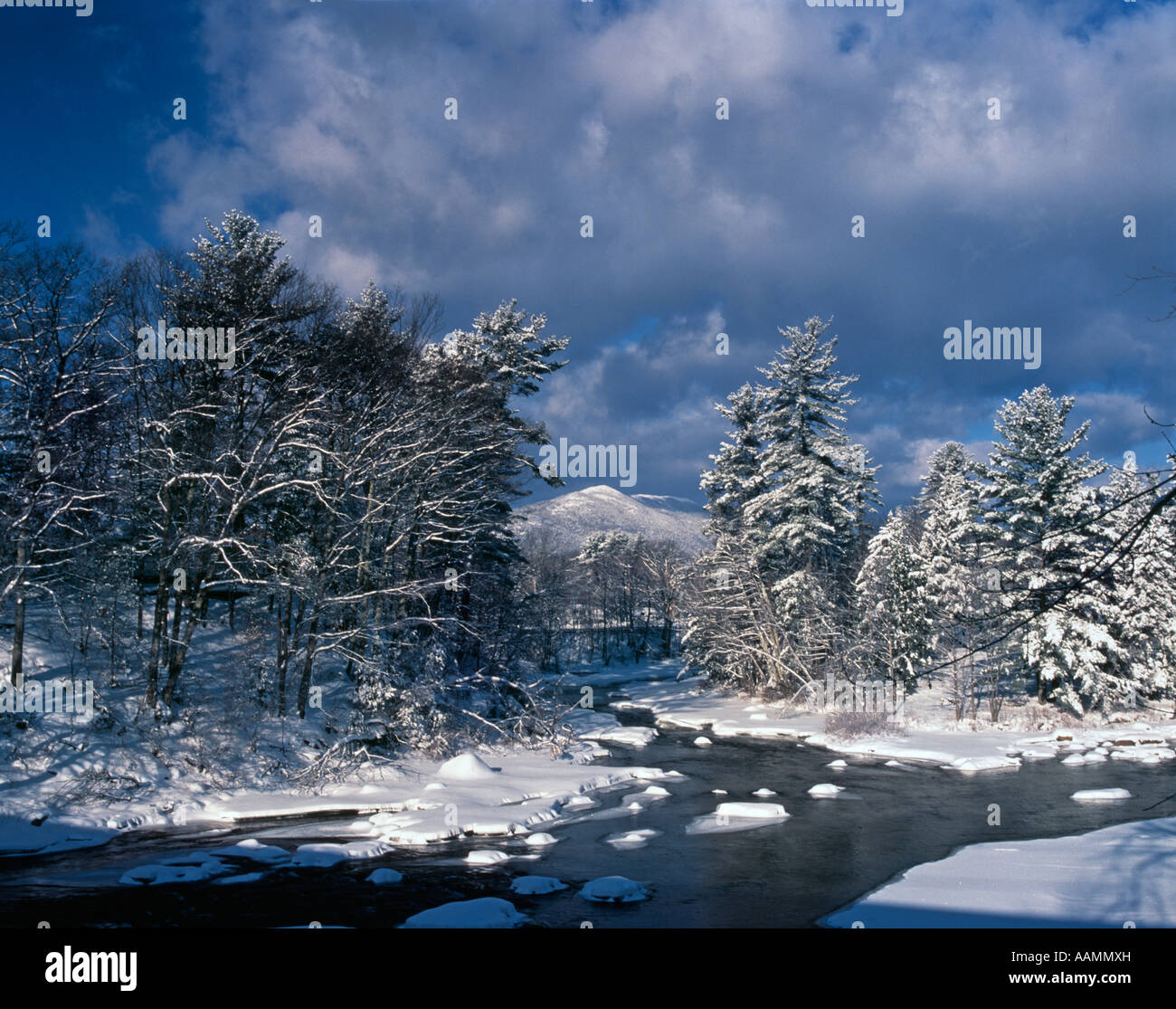 MOAT MOUNTAIN AND SWIFT RIVER FROM CONWAY NEW HAMPSHIRE Stock Photo - Alamy