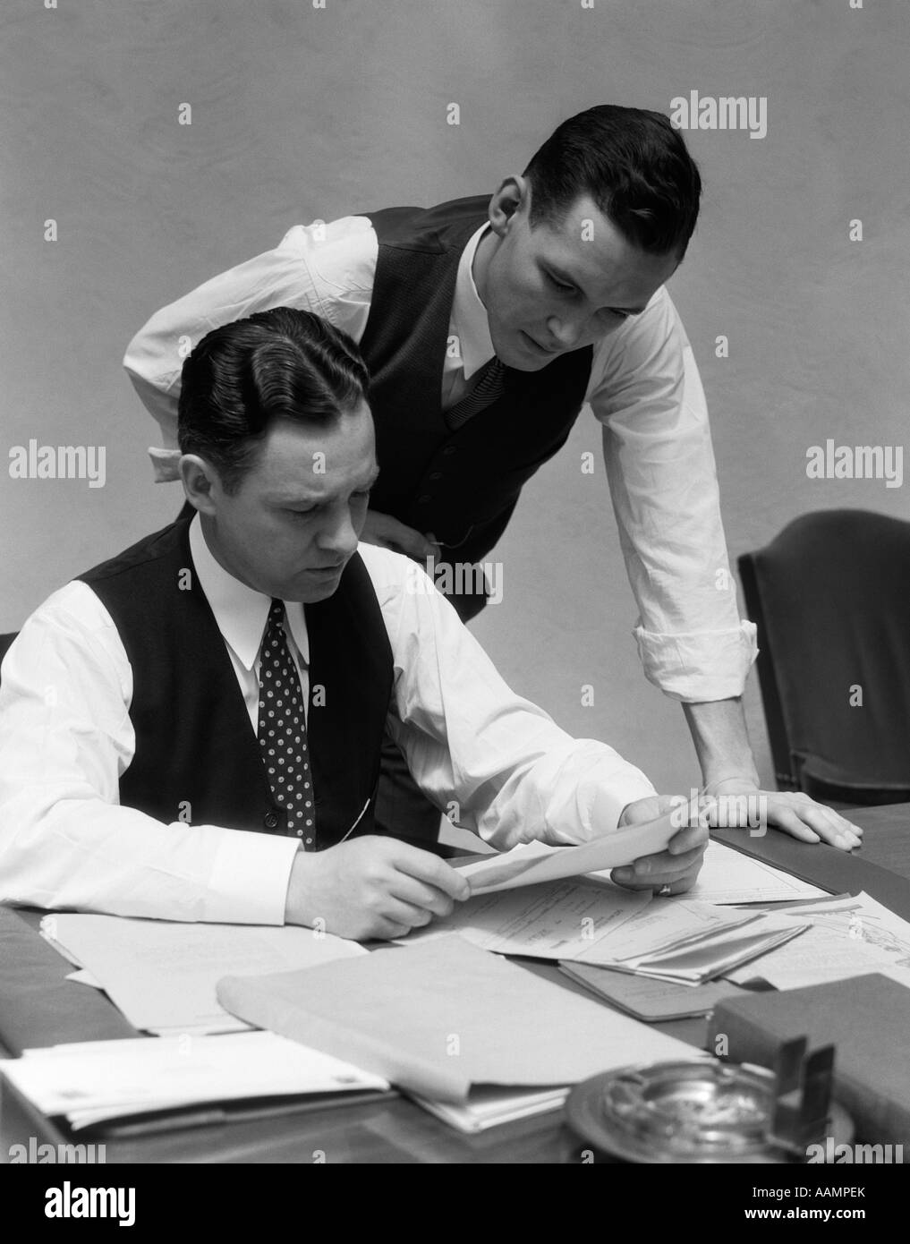 1930s two men in office hi-res stock photography and images - Alamy