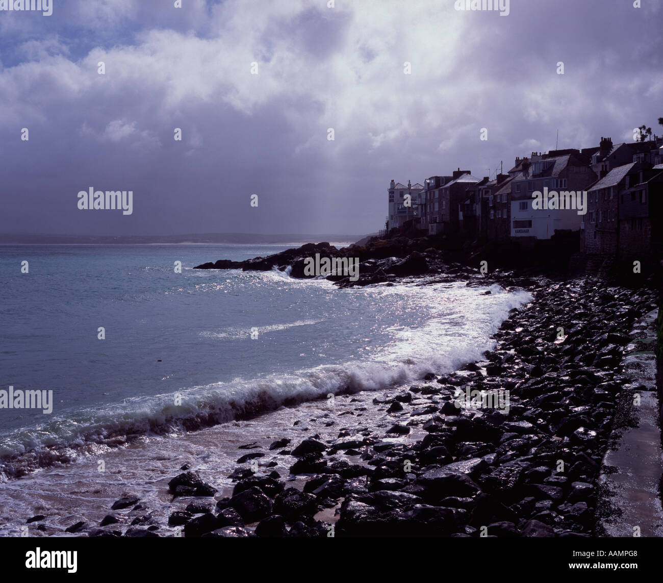 Rocky coastal edge St Ives, Cornwall, UK Stock Photo - Alamy