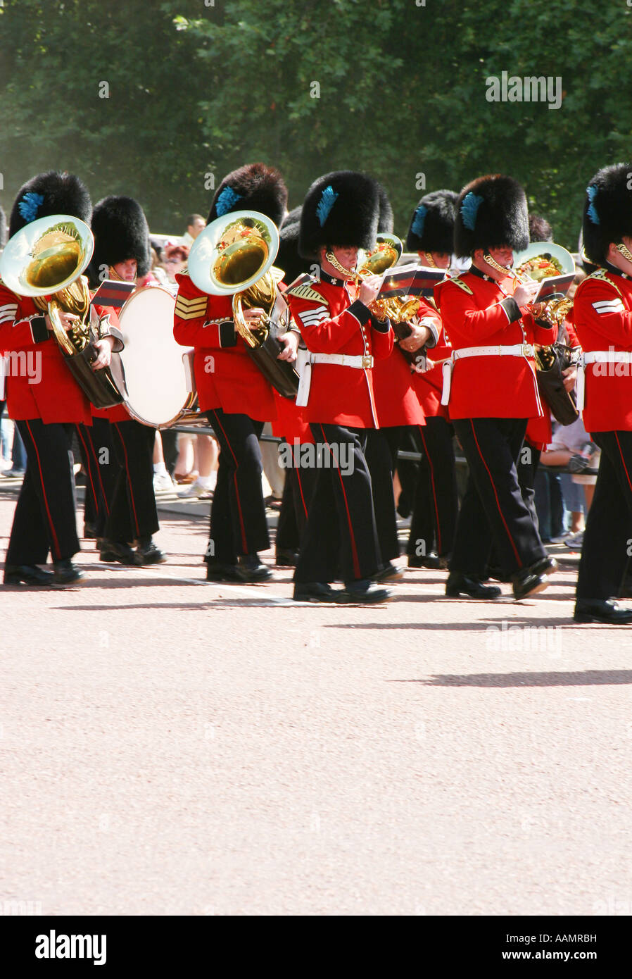 Trooping of the color,Grenadier guards band at Buckingham palace London ...