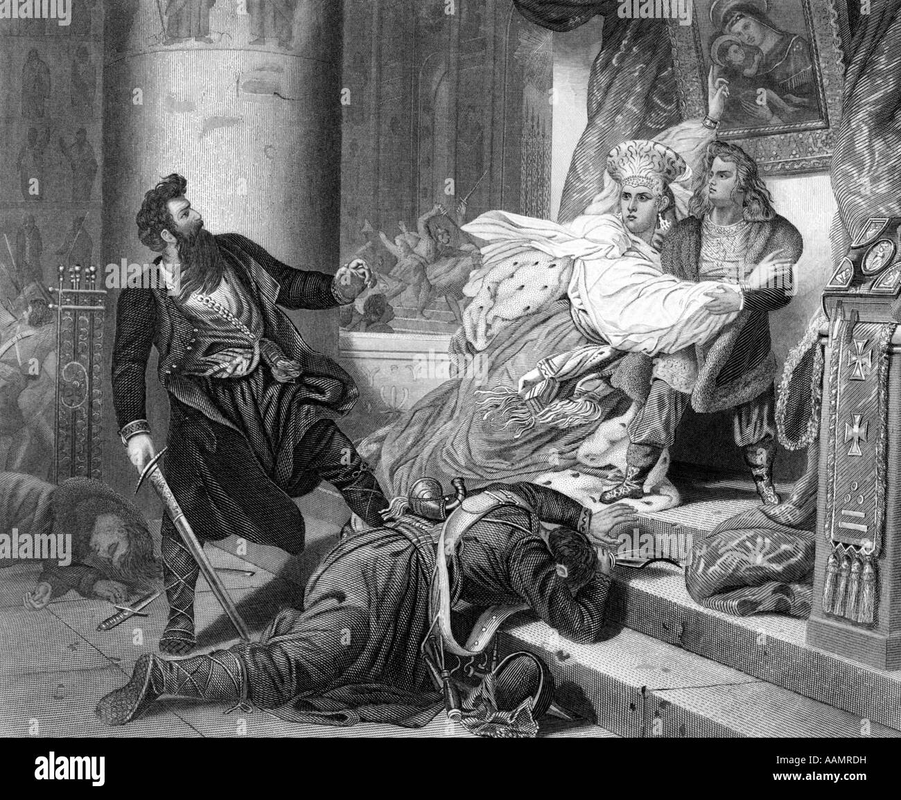 PETER THE GREAT CZAR PETER I OF RUSSIAN BEING SHIELDED SAVED FROM ...