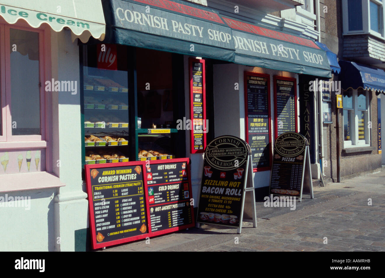 Pasty shop in St Ives, Cornwall, UK Stock Photo - Alamy
