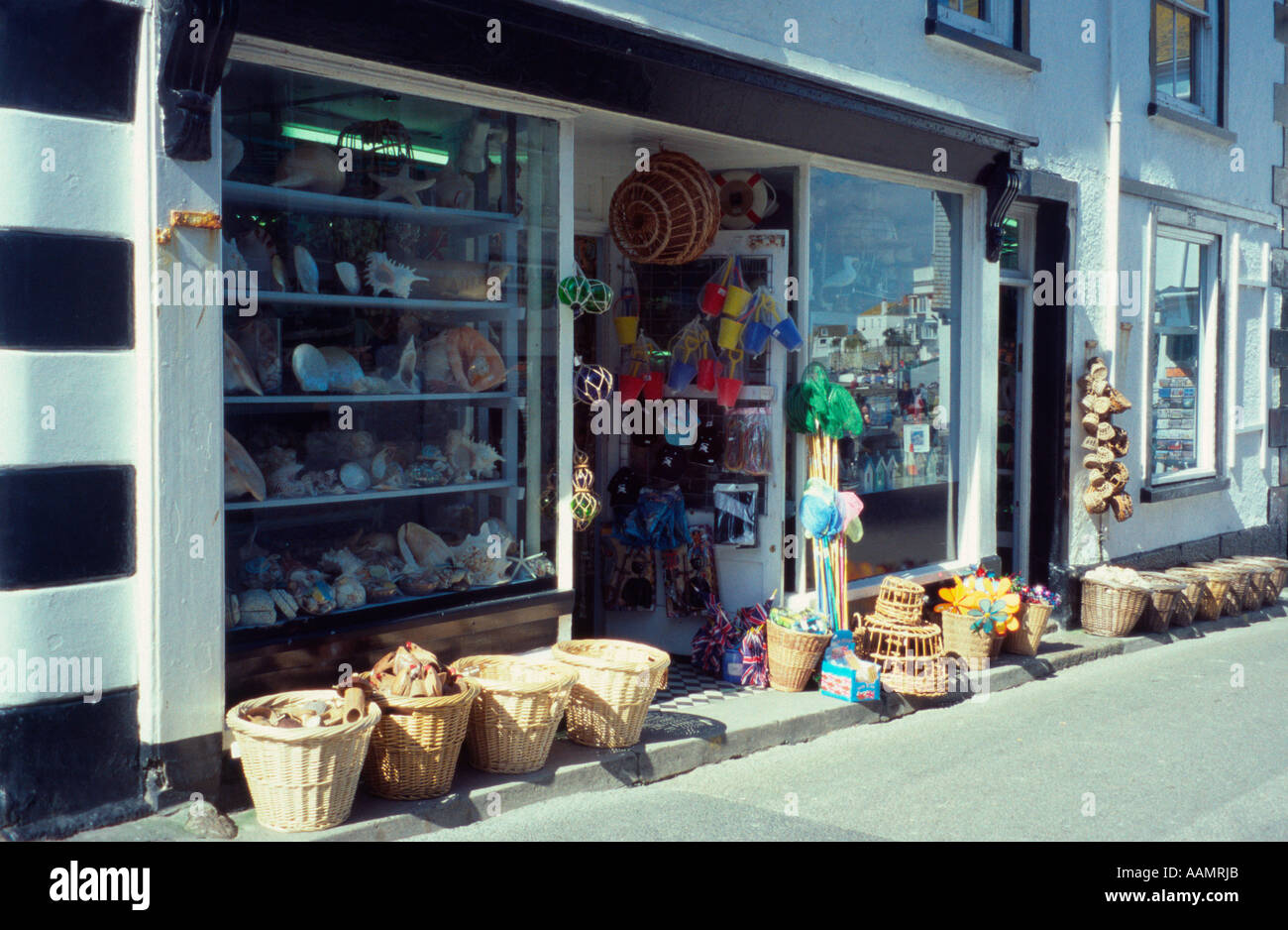 Tourist shop selling shells in St Ives, Cornwall, England United ...