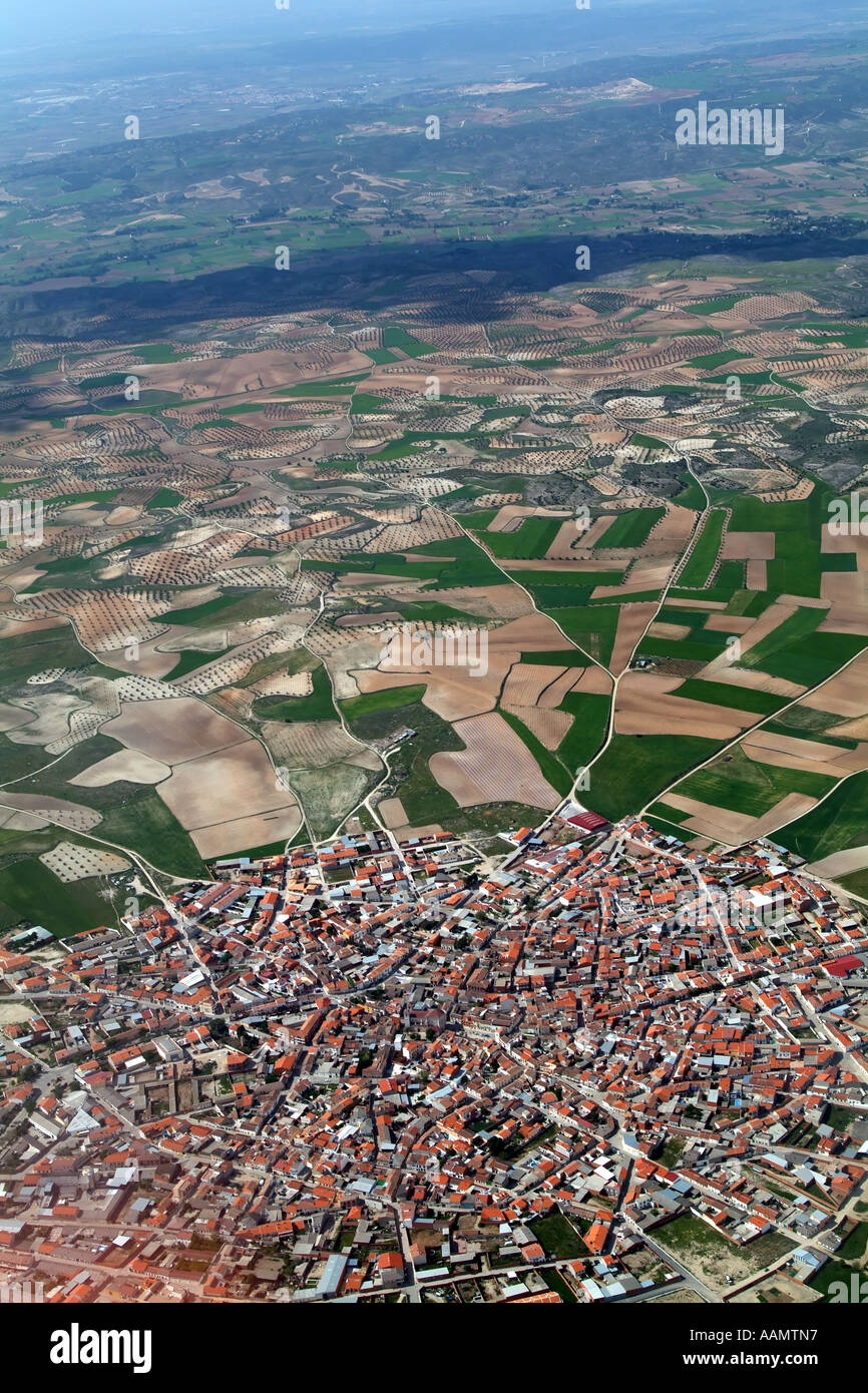 Urban sprawl of businesses and housing into the countryside. Central ...