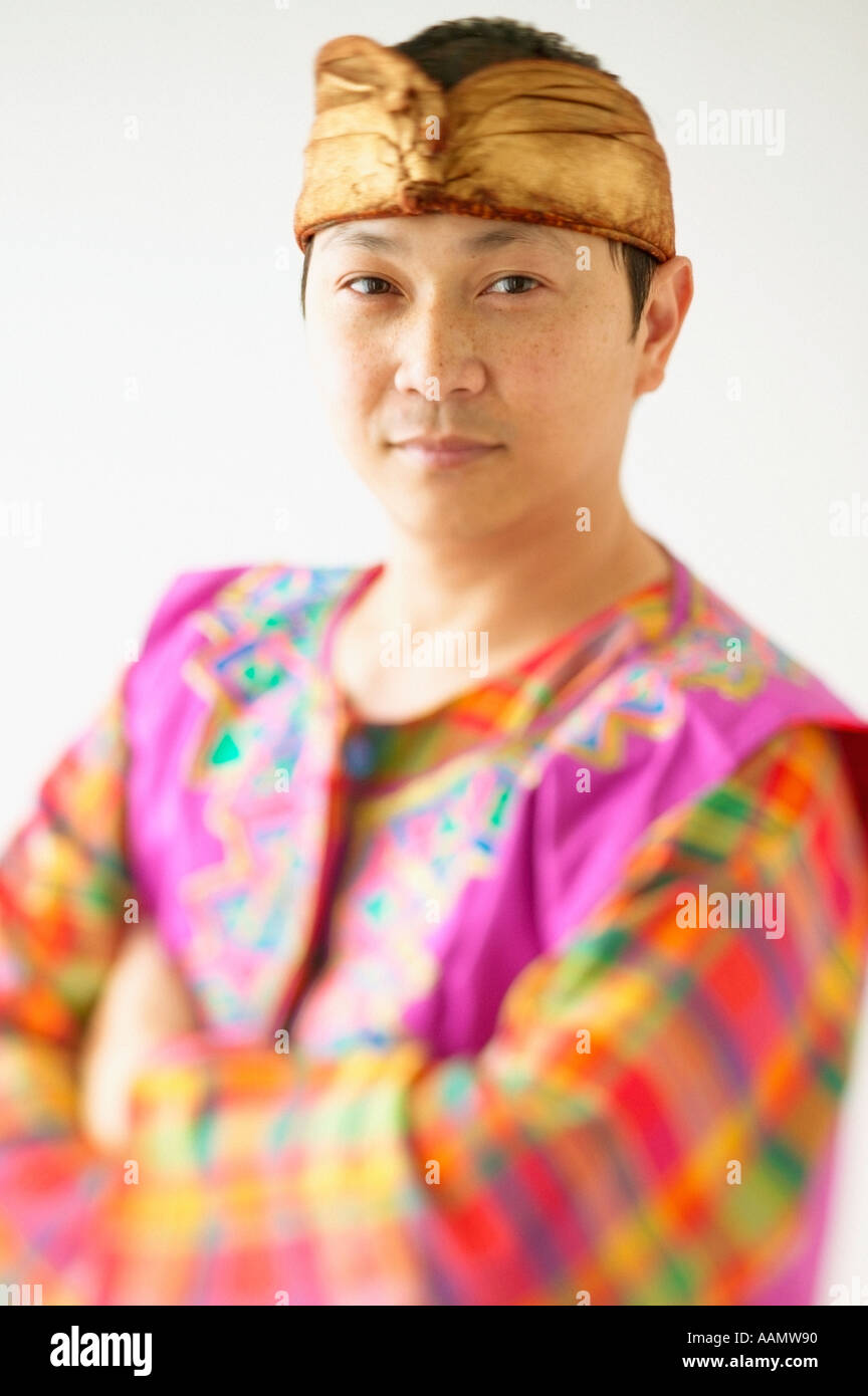 Portrait of man wearing traditional outfit Stock Photo - Alamy