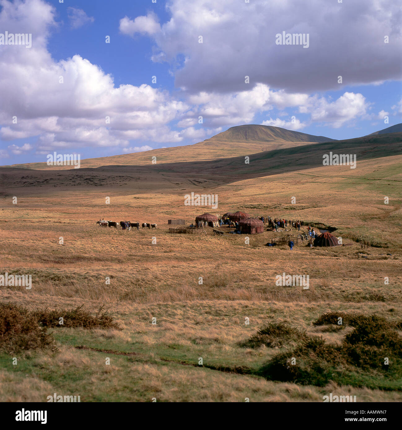 The Disney King Arthur film set, crew, actors in the Usk Valley ...