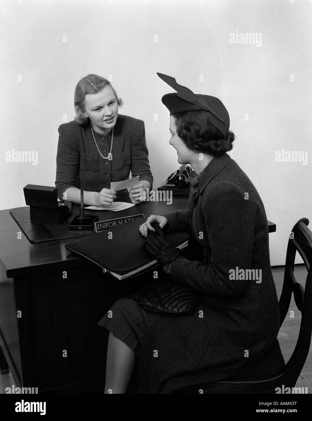1940s WOMEN INFORMATION DESK HAT BUSINESS RECEPTIONIST APPOINTMENT ... 1940s WOMEN INFORMATION DESK HAT BUSINESS RECEPTIONIST APPOINTMENT ...