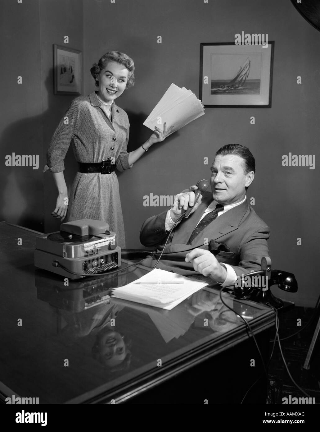 Dictation secretary hi-res stock photography and images - Alamy
