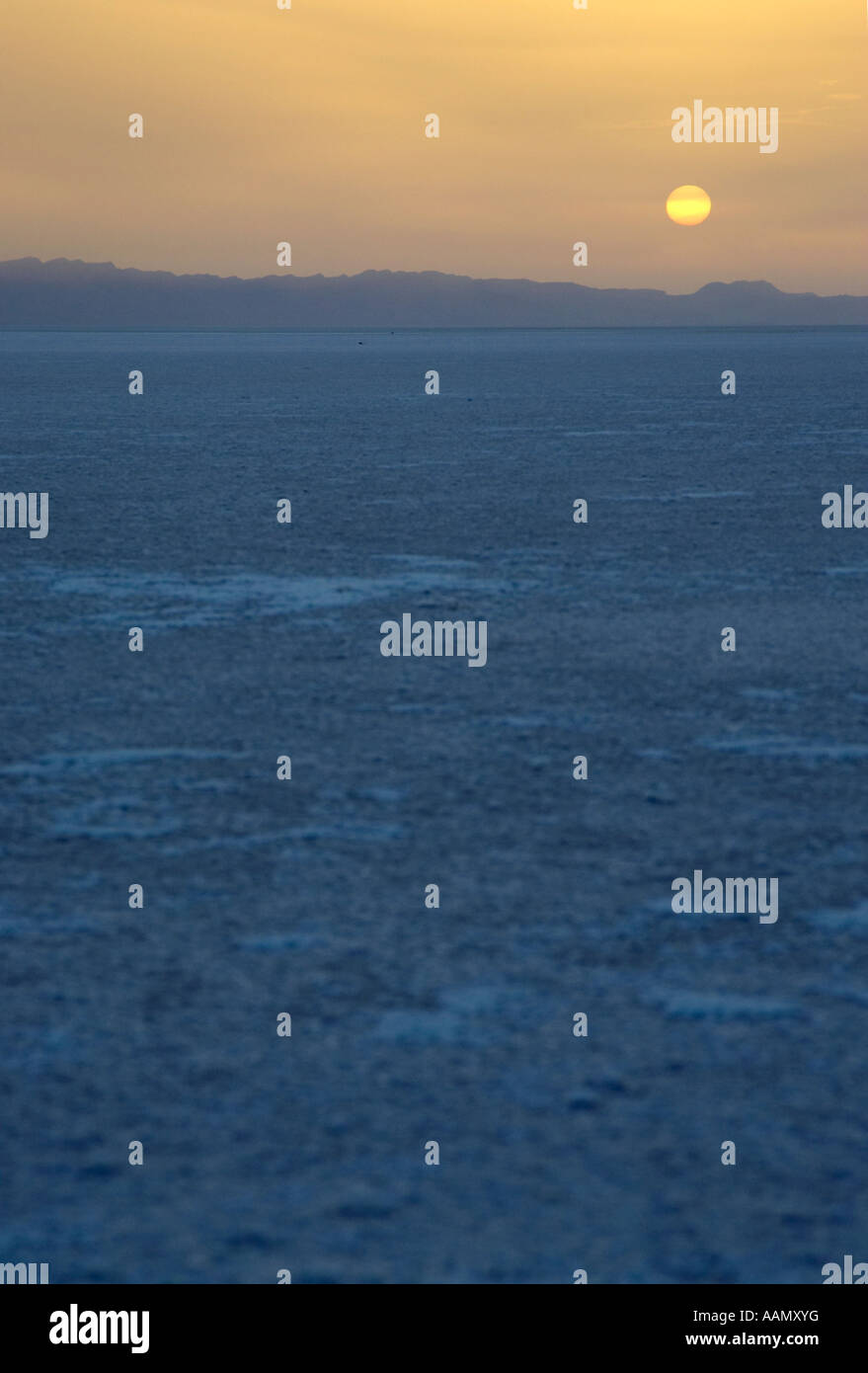vertical sunrise over the great salt lake salt flats chott el djerid ...
