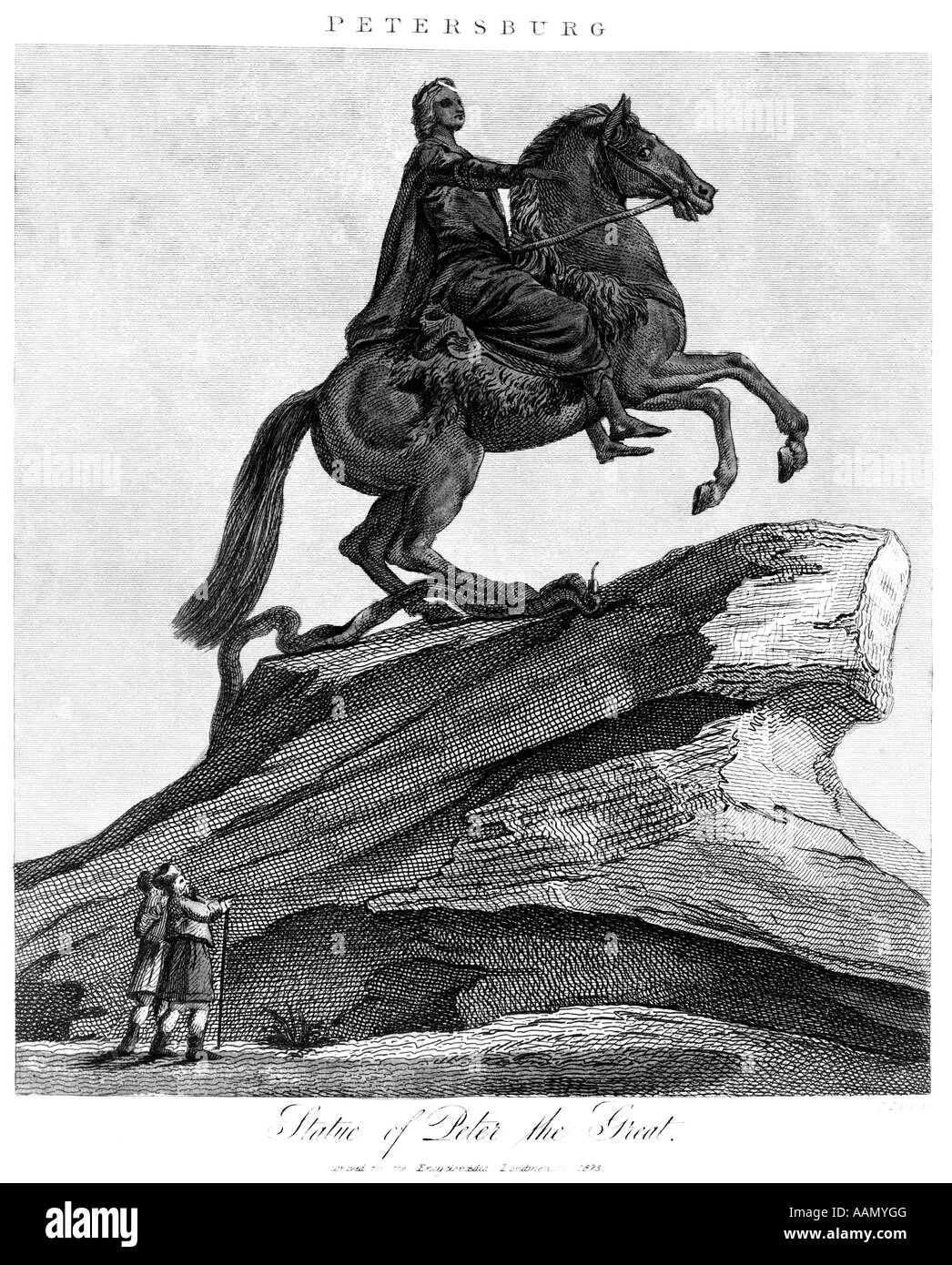 STATUE PETER THE GREAT ST. PETERSBURG NOW RENAMED LENINGRAD PETER I ...