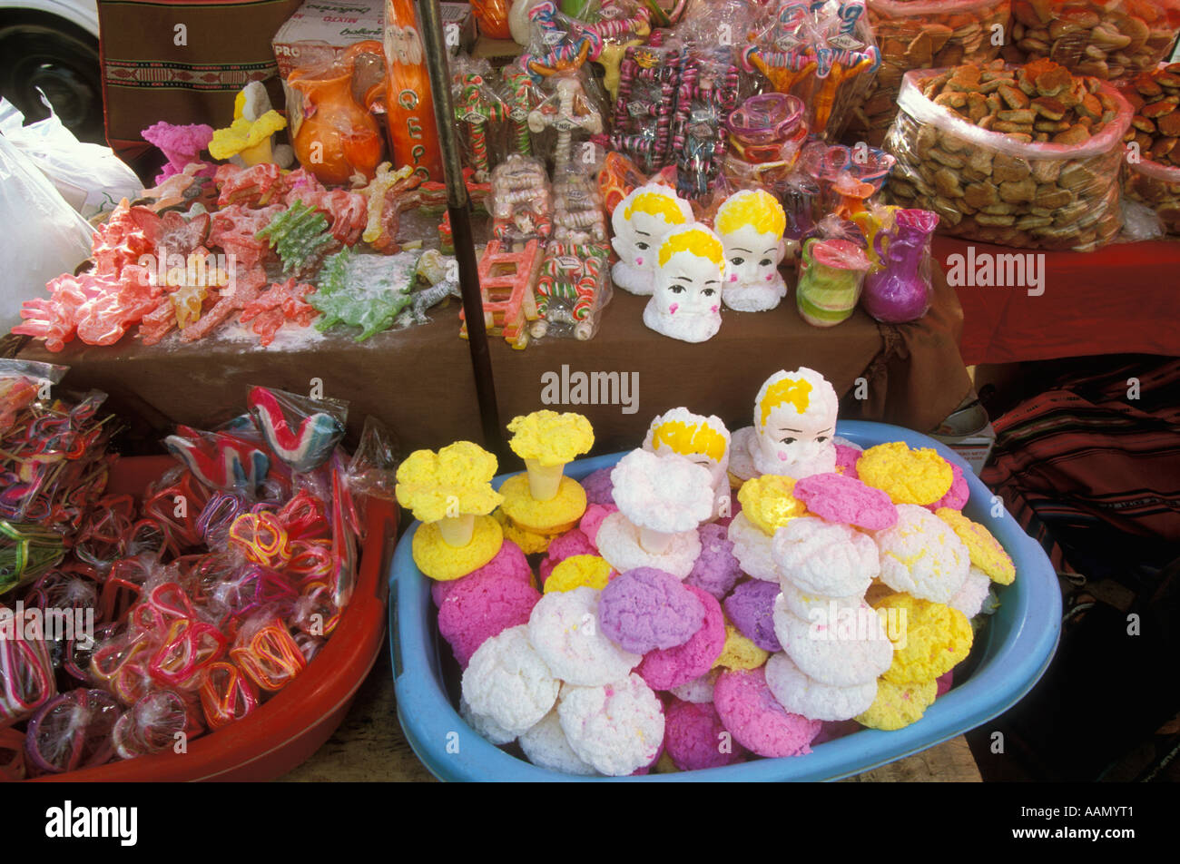 Biscuits and candies used for family shrines built at Todos Santos on ...