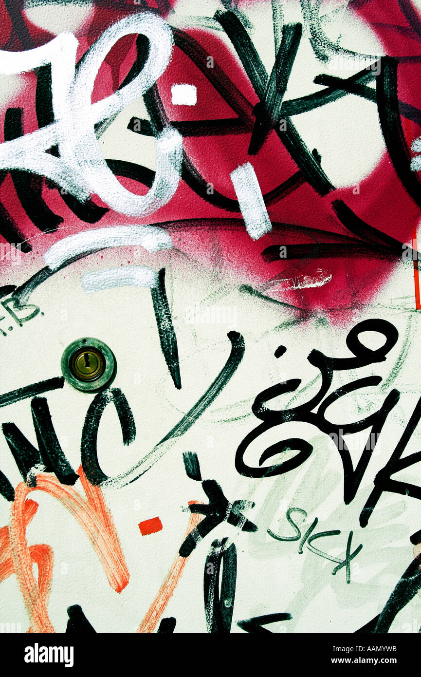 Graffiti Round A Keyhole In Sofia The Capital Of Bulgaria Stock Photo ...