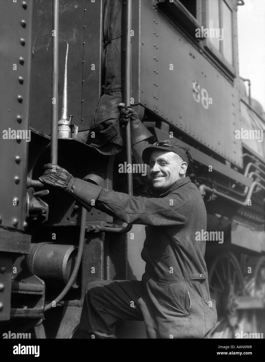 Railroad cap hat Black and White Stock Photos & Images - Alamy