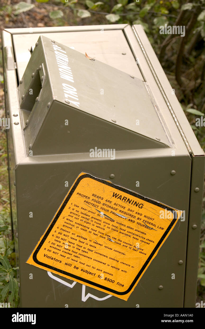 A bear proof bin in Alaska Stock Photo - Alamy