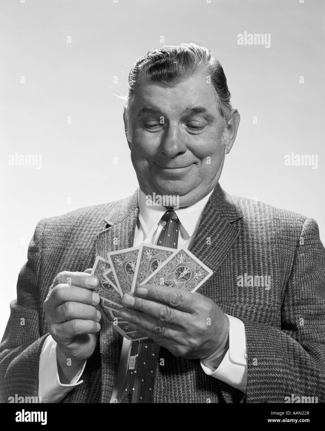 People playing cards Black and White Stock Photos & Images - Alamy