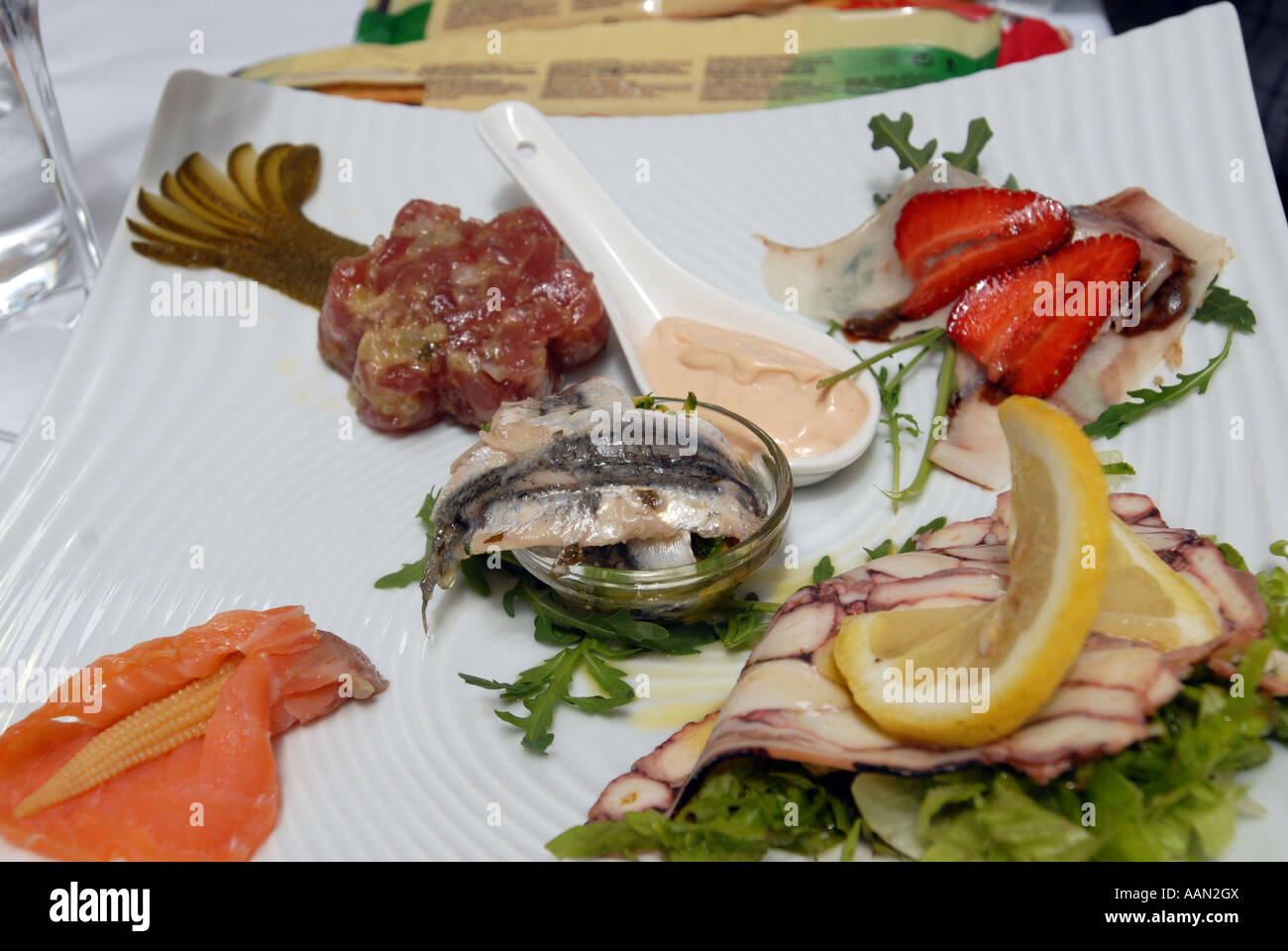 Italian meat starter at a restaurant in Riva Del Garda Stock Photo - Alamy